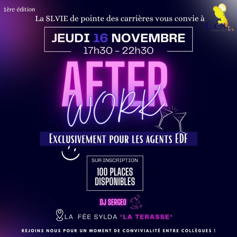 After Work - Jeudi 16 Nvembre 2023 - CMCAS MARTINIQUE